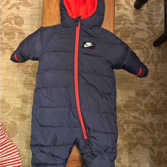 Nike | Jackets & Coats | Nike Kids Navy And Red Footed One Piece ...